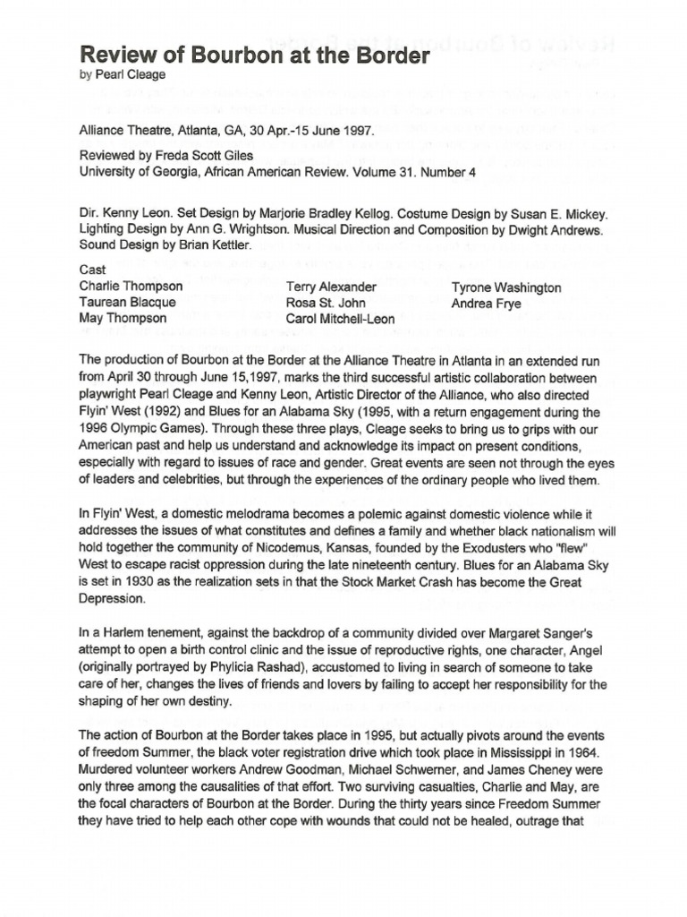 Bourbon at The Border | PDF