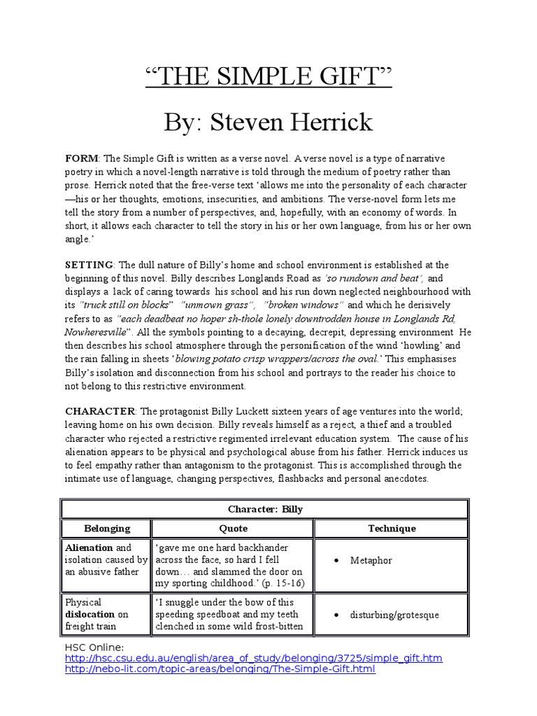 The Simple Gift - An Analysis | PDF