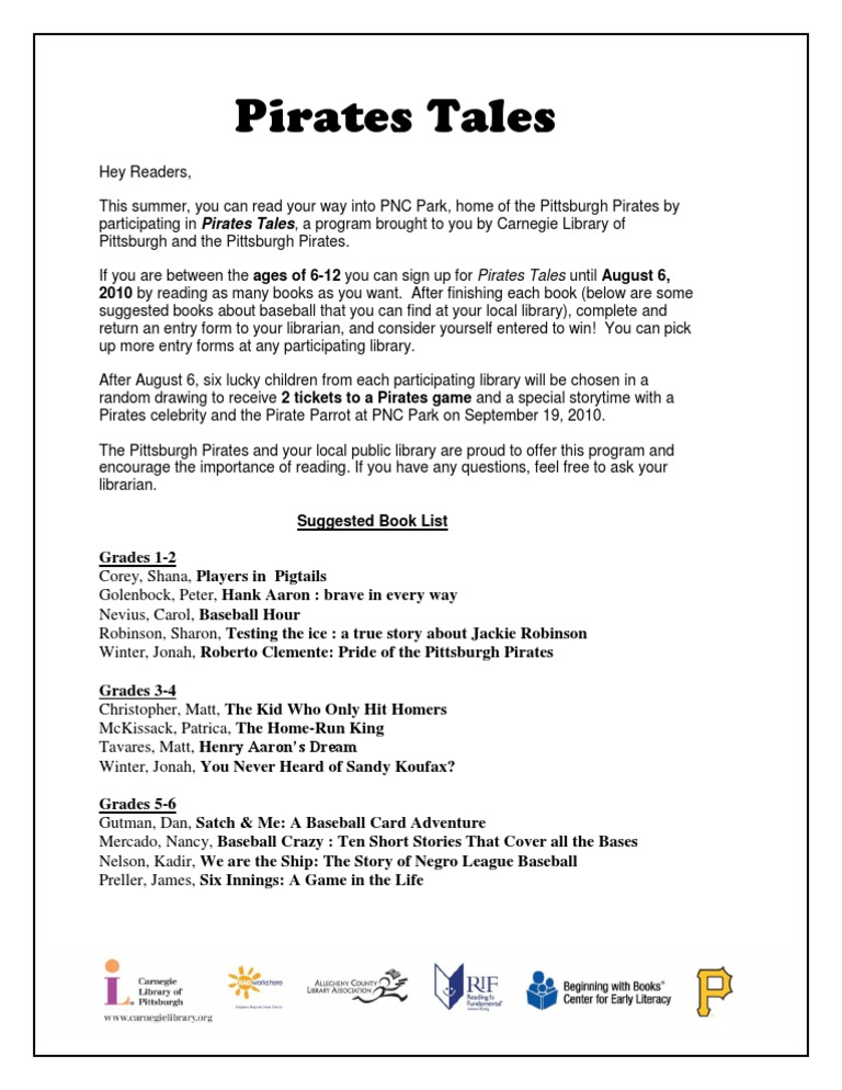 Pirates Tales Reading Program 2010 | PDF | Mystery, Thriller & Crime ...