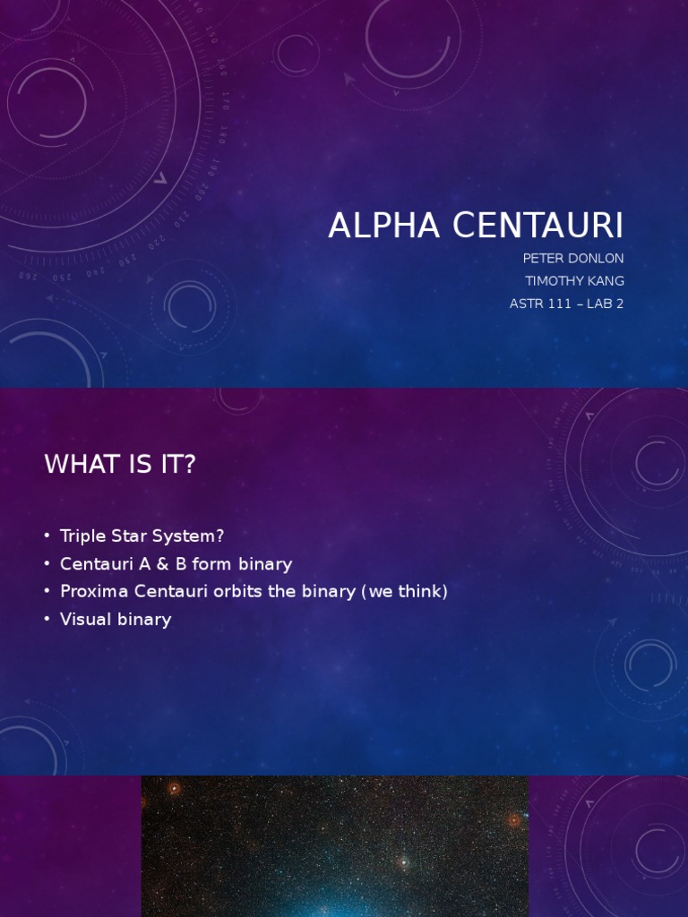 Alpha Centauri Presentation | PDF