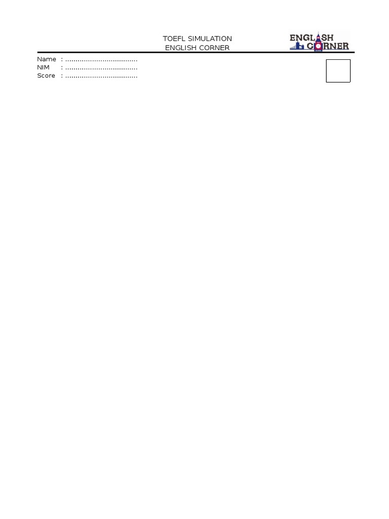 Name: ................................... NIM ...