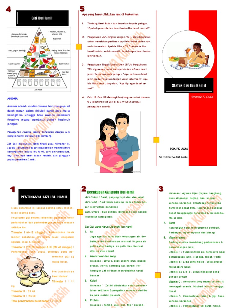 Leaflet Gizi Ibu Hamil PDF | PDF