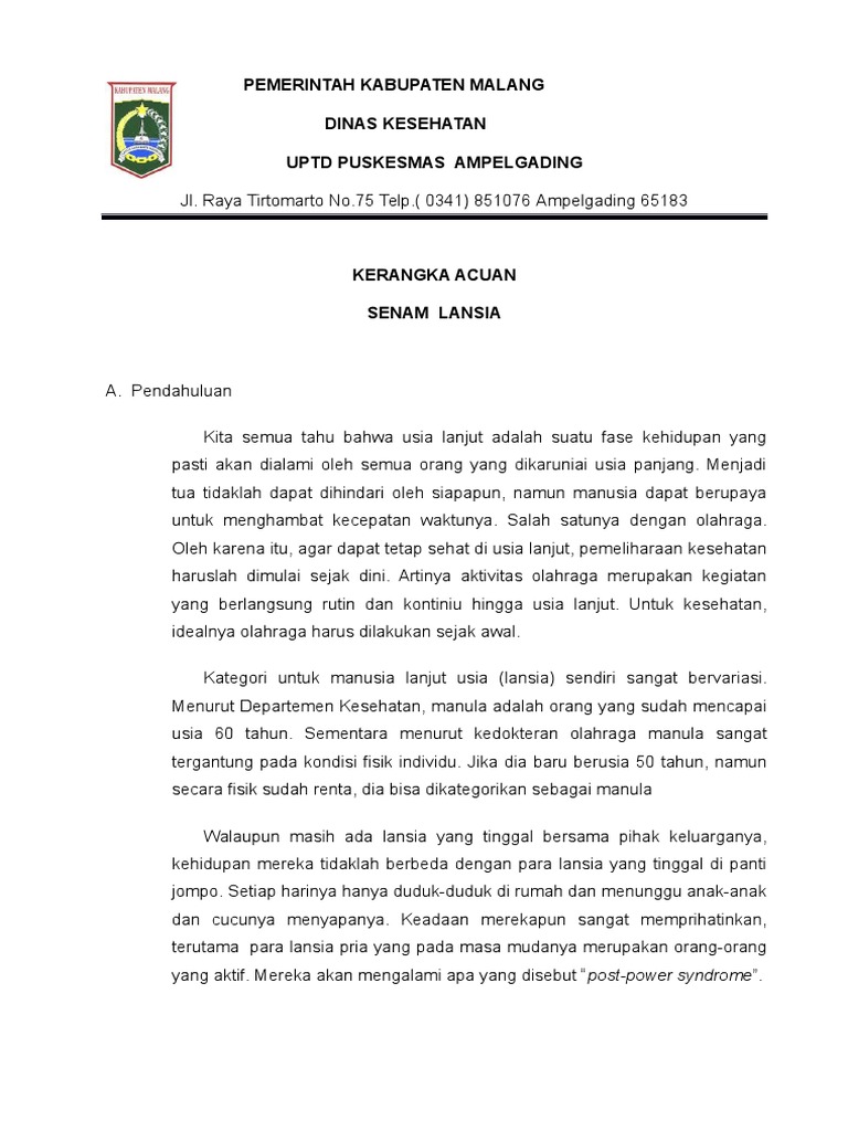 KAK Senam Lansia | PDF