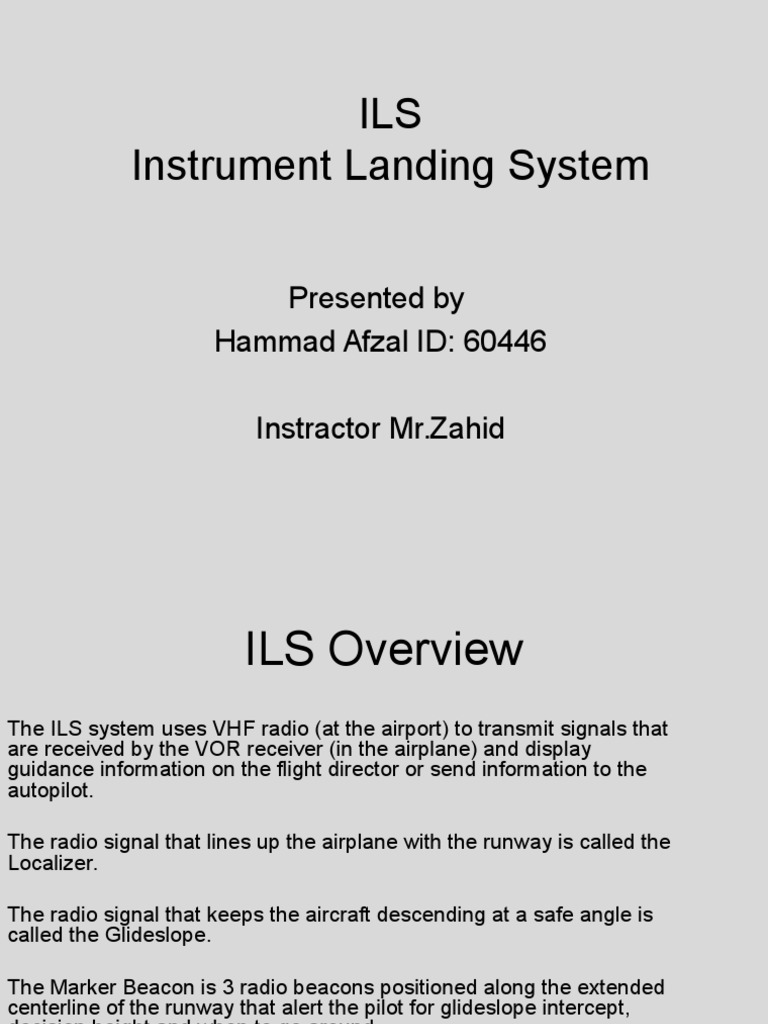 Ils | PDF | Navigation | Avionics
