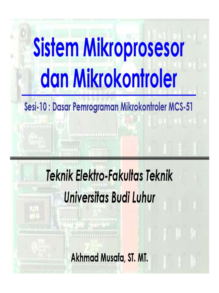Sesi - 10 - Dasar Pemrograman Mikrokontroler MCS-51 | PDF