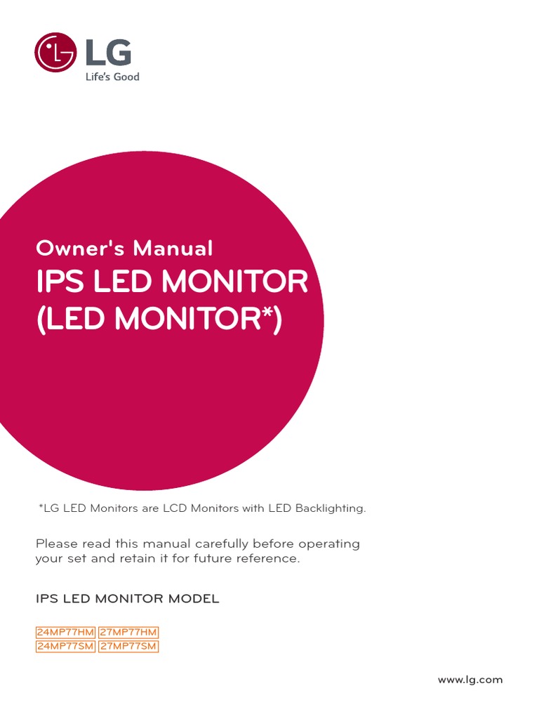 P2571-LG 24MP77HM | PDF | Hdmi | Computer Monitor
