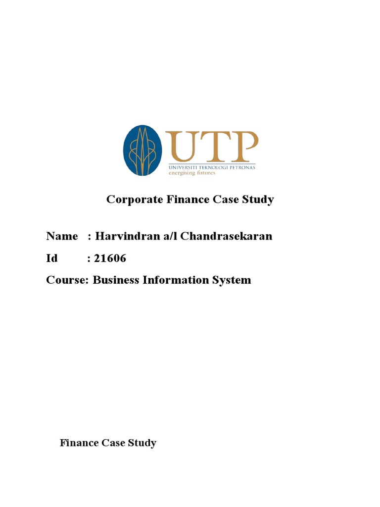 Corporate Finance Case Study | PDF