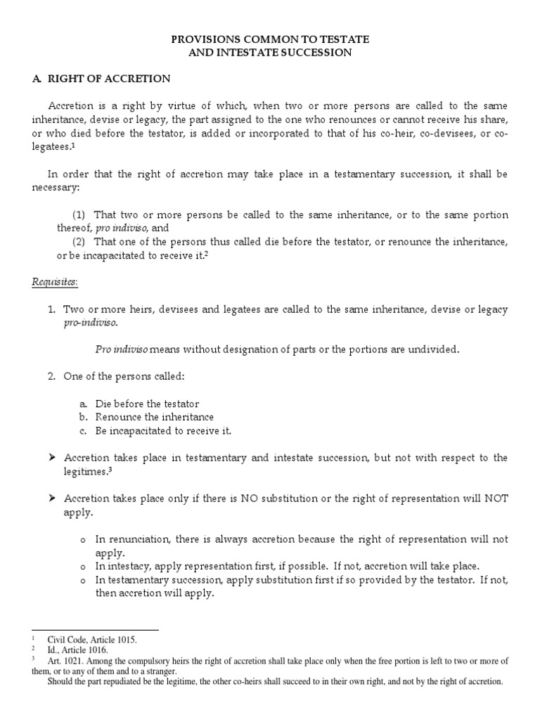 Provisions Common To Testate and Intestate Succession | PDF | Will And ... Provisions Common To Testate and Intestate Succession | PDF | Will And ...
