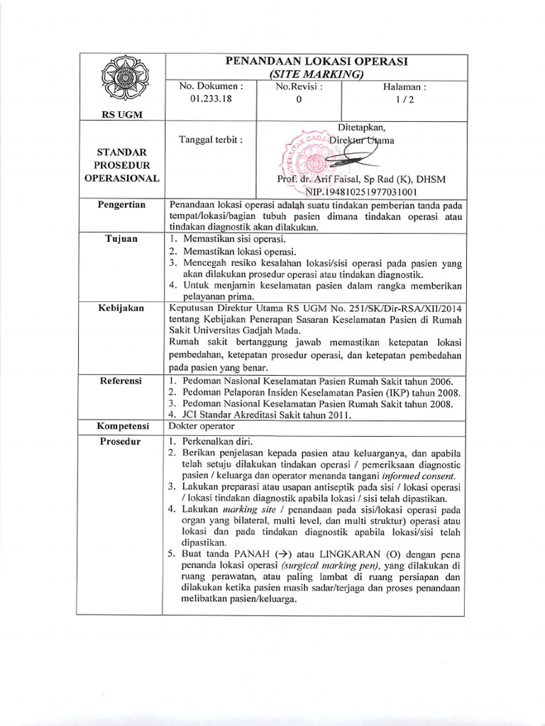 Penandaan Lokasi Operasi (Site Marking) PDF | PDF