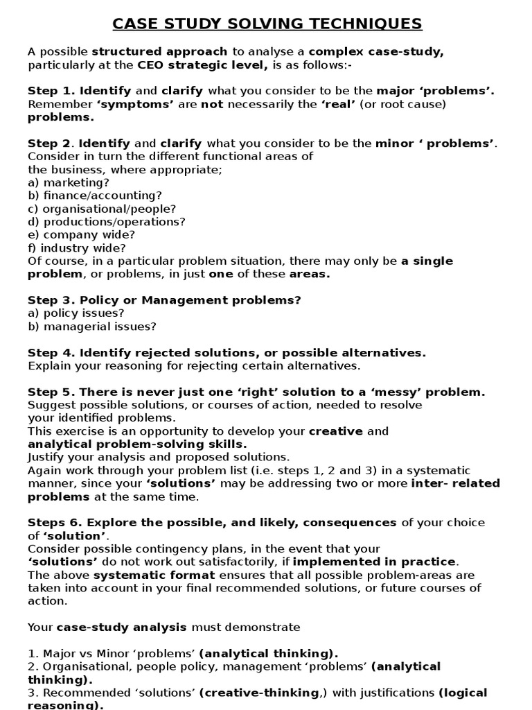 Management Case Studies | PDF | Retail | Sales