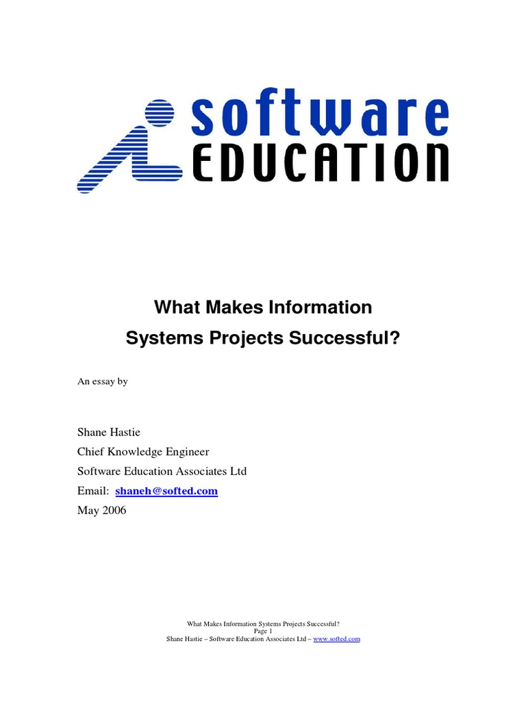 What Makes Information Systems Projects Successful? | PDF | E Commerce ...