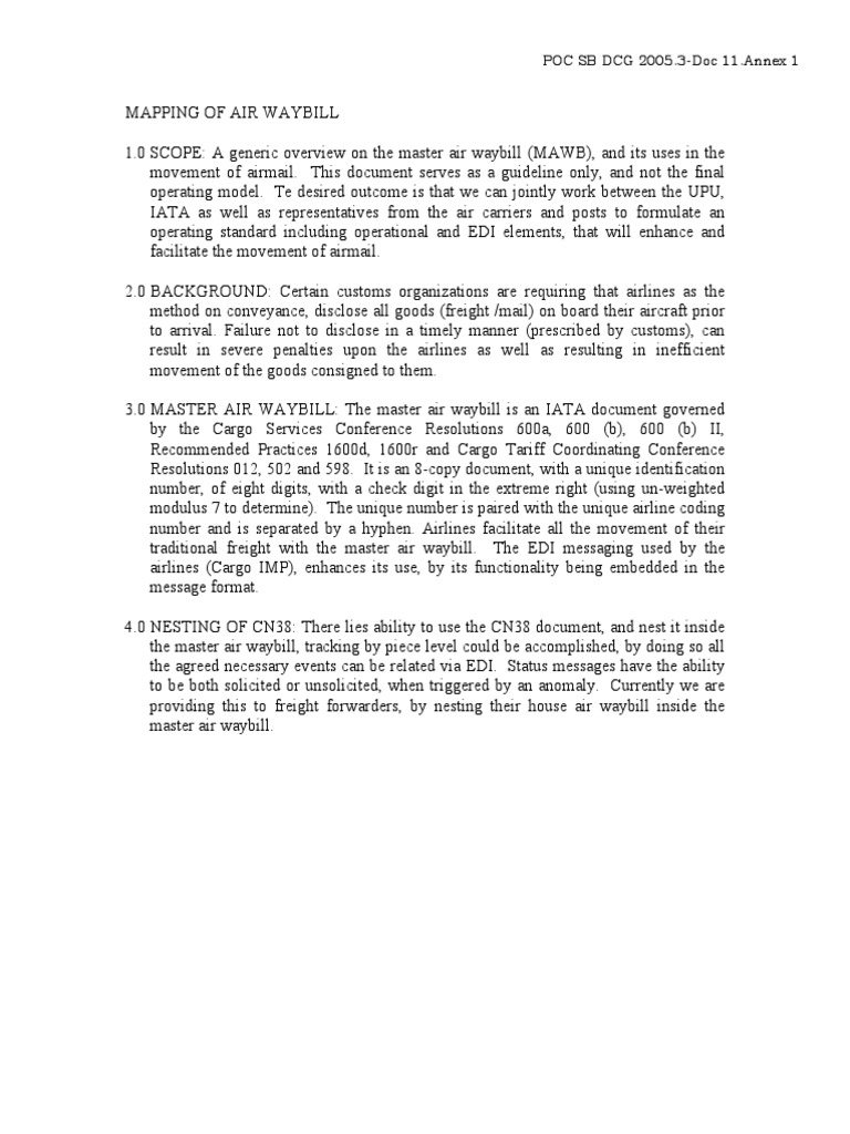 IATA Air Waybill Guidelines and Standards | PDF | Transport | Business