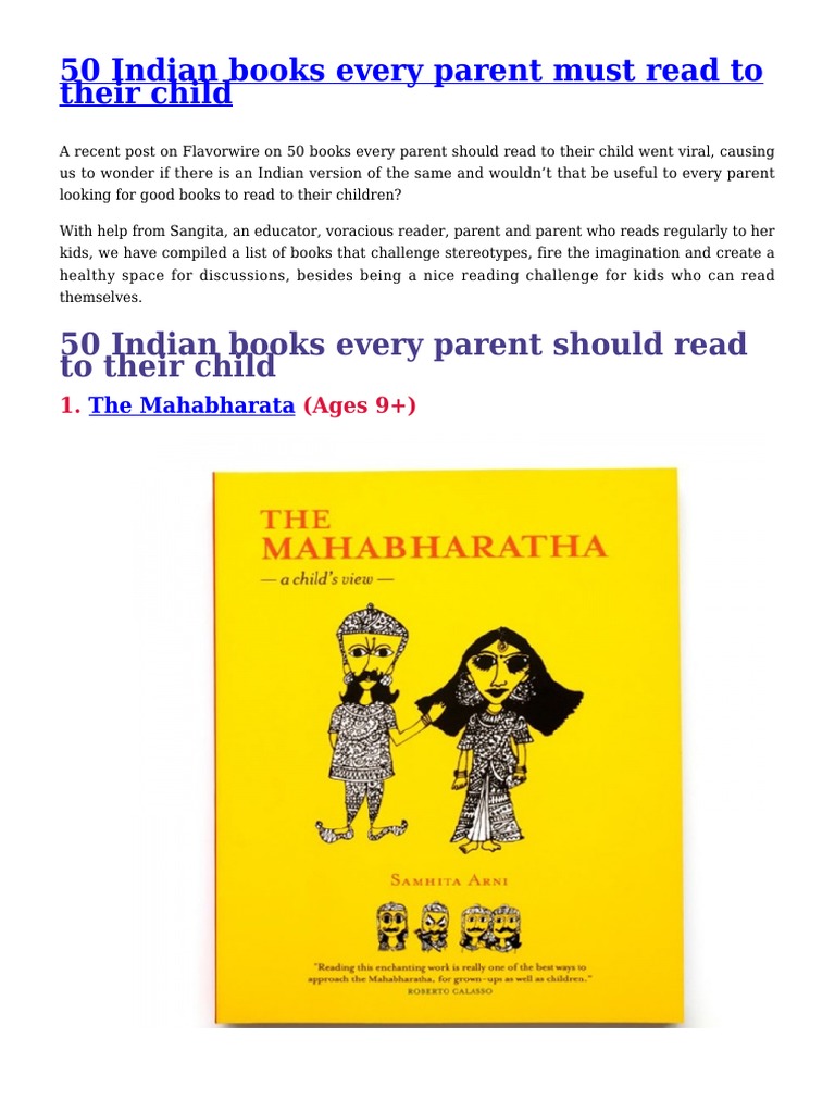 50 Books For Children | PDF