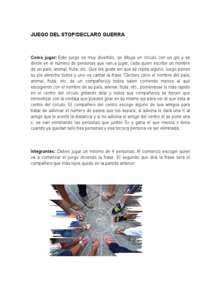 Reglas del Juego Stop y Variantes | PDF | Ocio