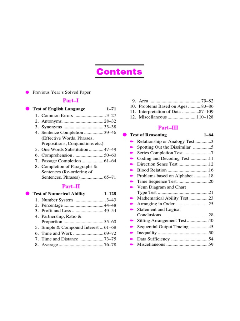 Part-I: Test of English Language 1-71 | PDF | Sentence (Linguistics ...