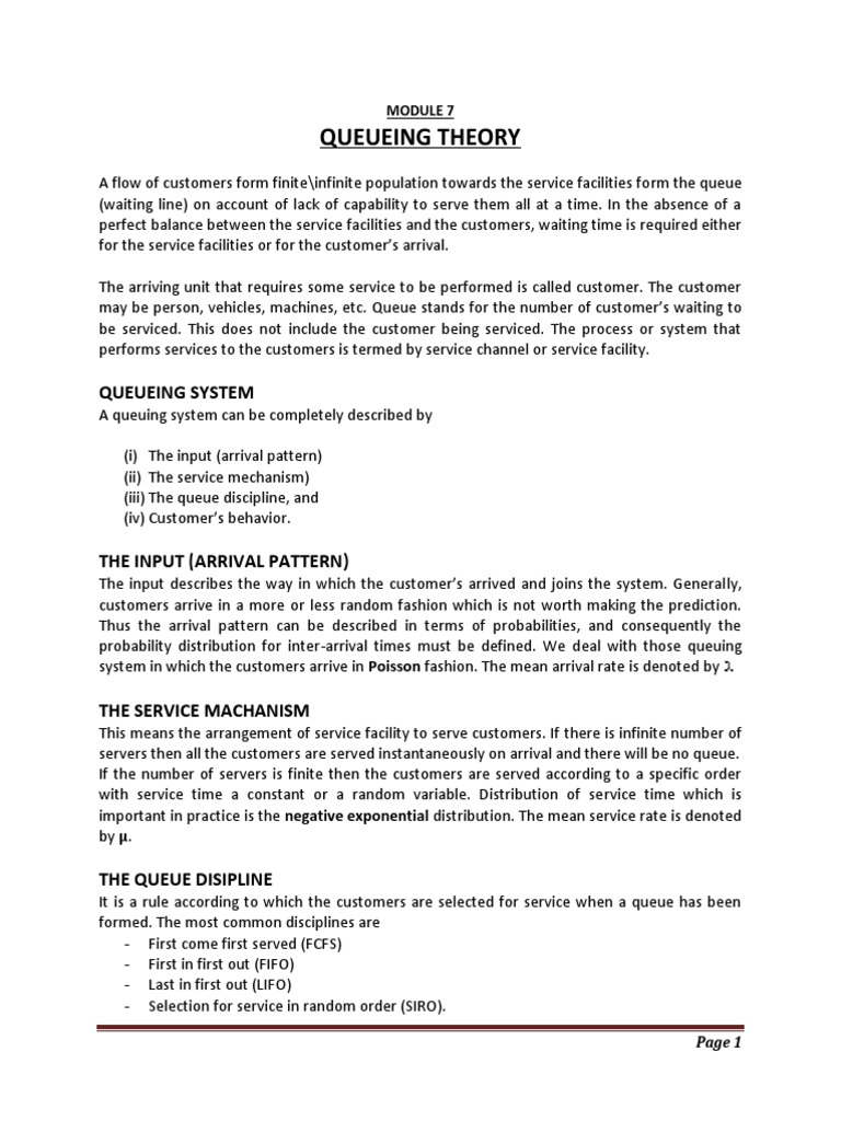 Queing Theory | PDF | Applied Mathematics | Statistical Theory