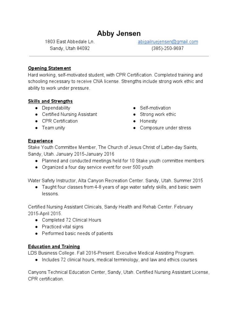 Resume Abby | PDF