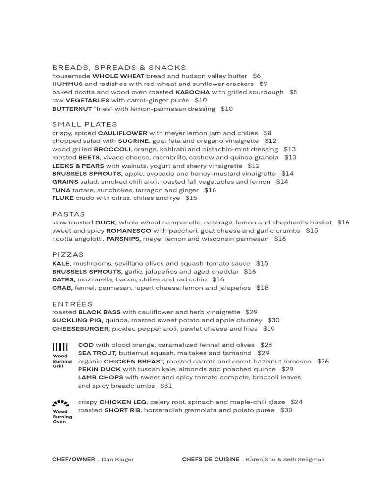 Loring Place Main Menu | PDF