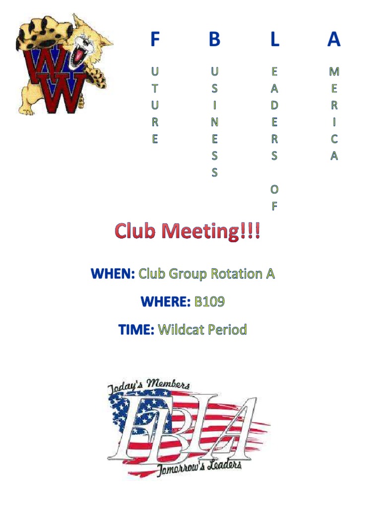 Derrick Pearson - Fbla Meeting Flyer 1 | PDF
