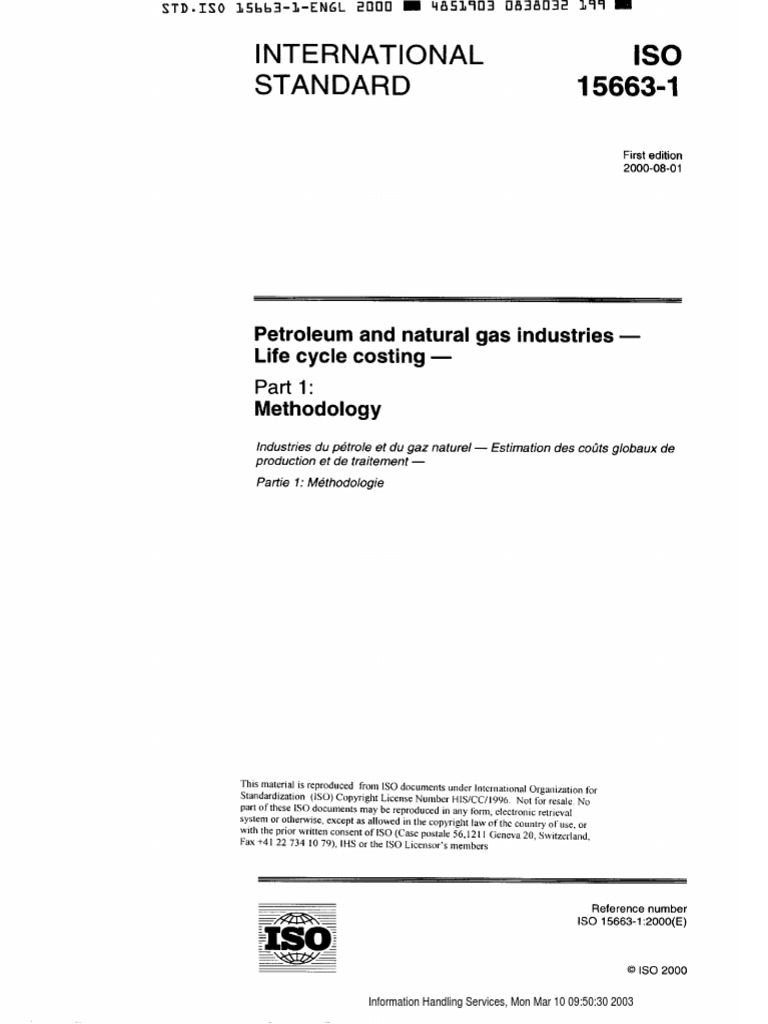 Iso 15663 - 1 PDF | PDF