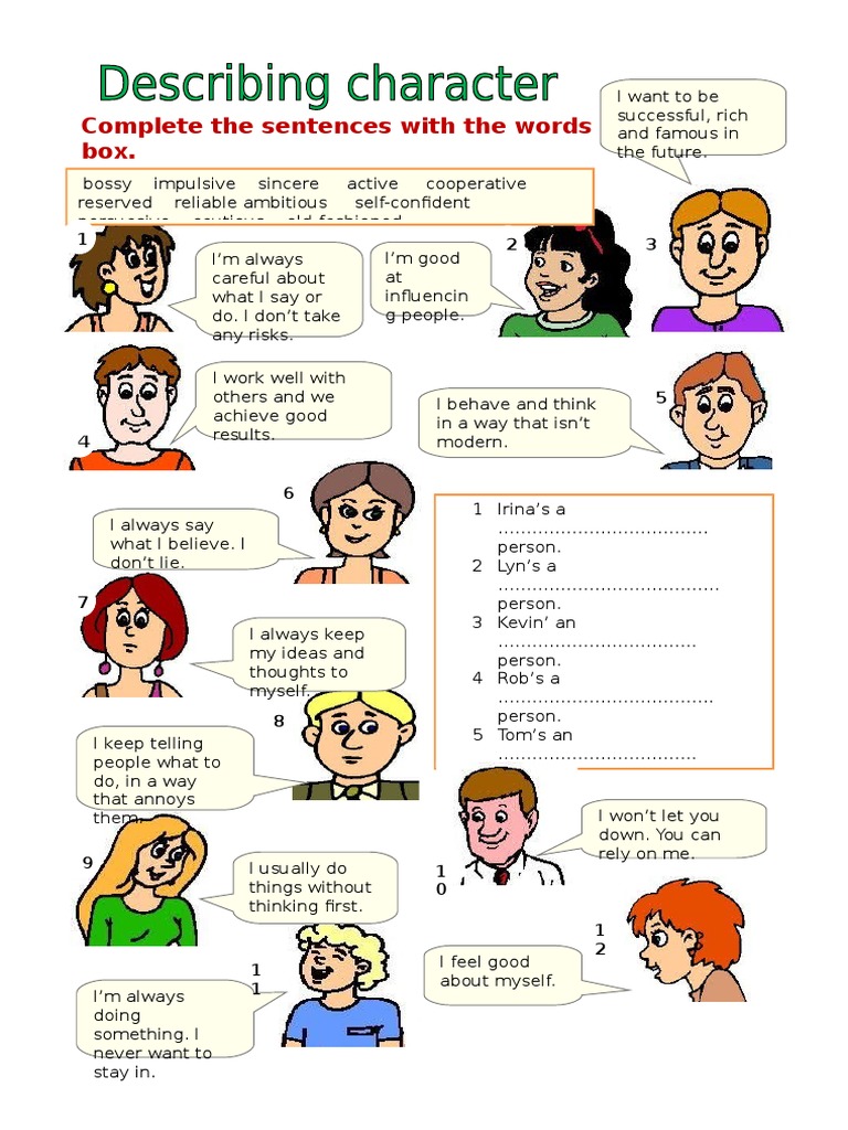 Complete The Sentences With The Words in The Box | PDF