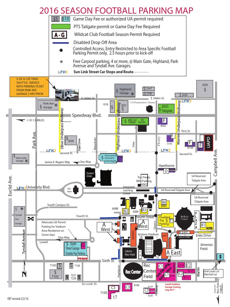Arizona Game Day Map Football | PDF