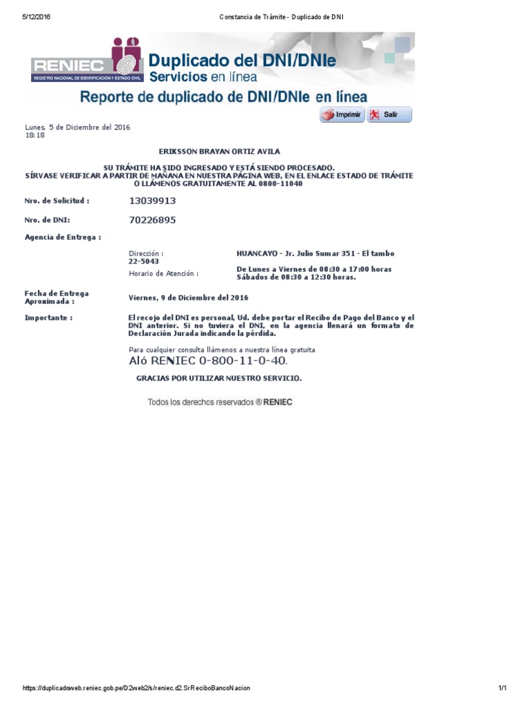 Reniec Certificado De Defuncion Consulta Con Dni Como Solicitar