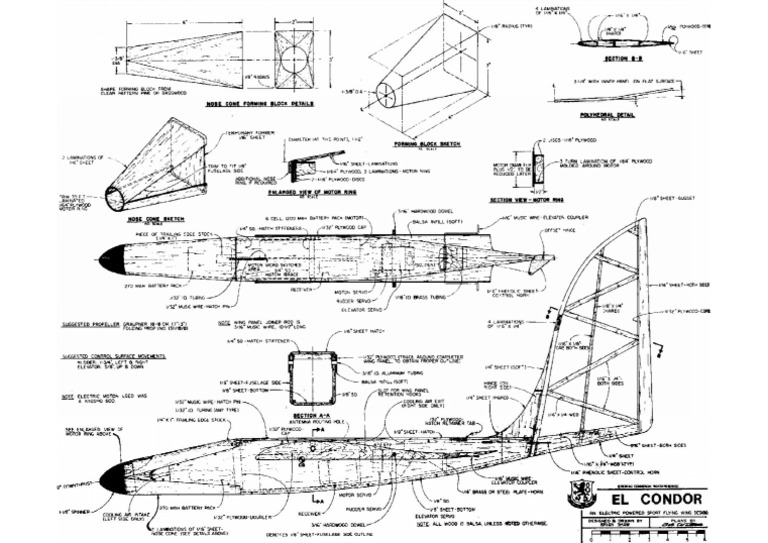 Plano Planeador Tipo Condor | PDF