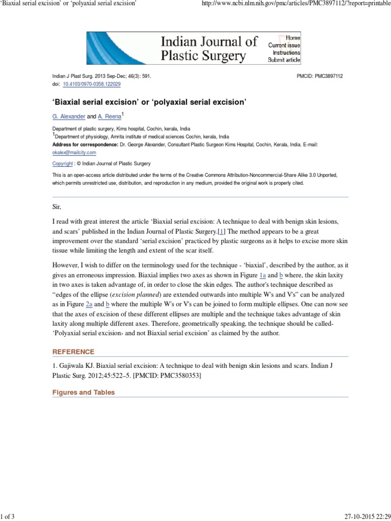 Biaxial Serial Excision' or Polyaxial Serial Excision' | PDF | Plastic ...