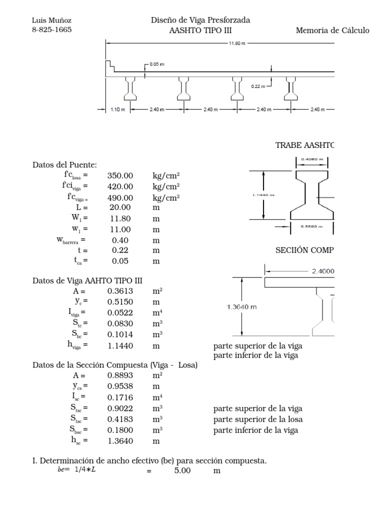 Diseno Viga Aashto Type III | Descargar gratis PDF | Carpintería ...
