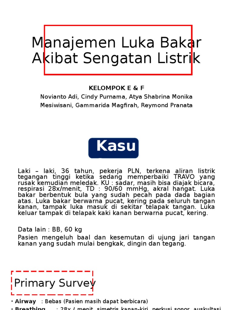 Manajemen Luka Bakar Akibat Sengatan Listrik | PDF | Sains & Matematika