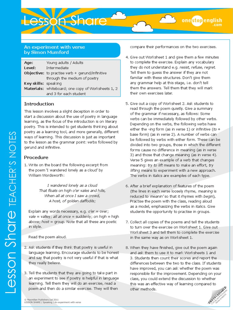 OSE Lesson-Share 1 | PDF | Poetry | Linguistics