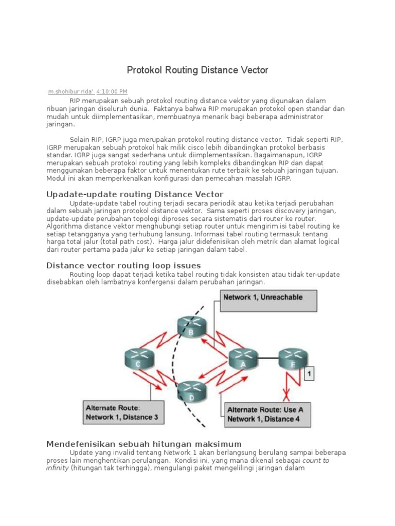 Protokol Routing Distance Vector | PDF