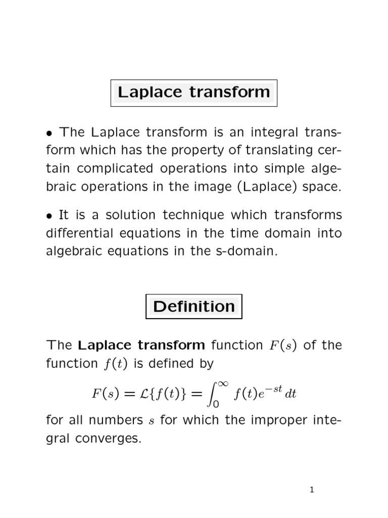 3a Laplace | PDF | Functions And Mappings | Mathematical Objects