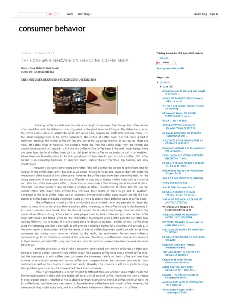 Analyzing Coffee Shop Consumer Choices | PDF | Coffeehouse | Coffee