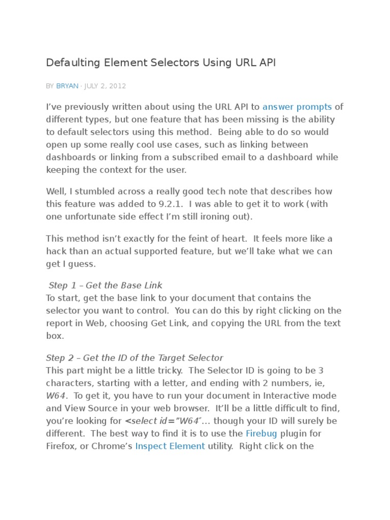 Defaulting Element Selectors Using URL API: A Guide to Crafting URLs ...