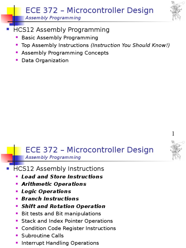 HCS12 Assembly Programming Guide | PDF | Office Equipment | Areas Of Computer Science