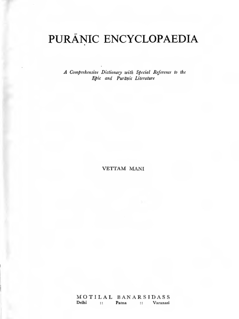 Puranic Encyclopaedia Overview | PDF | Puranas | Hindu Mythology