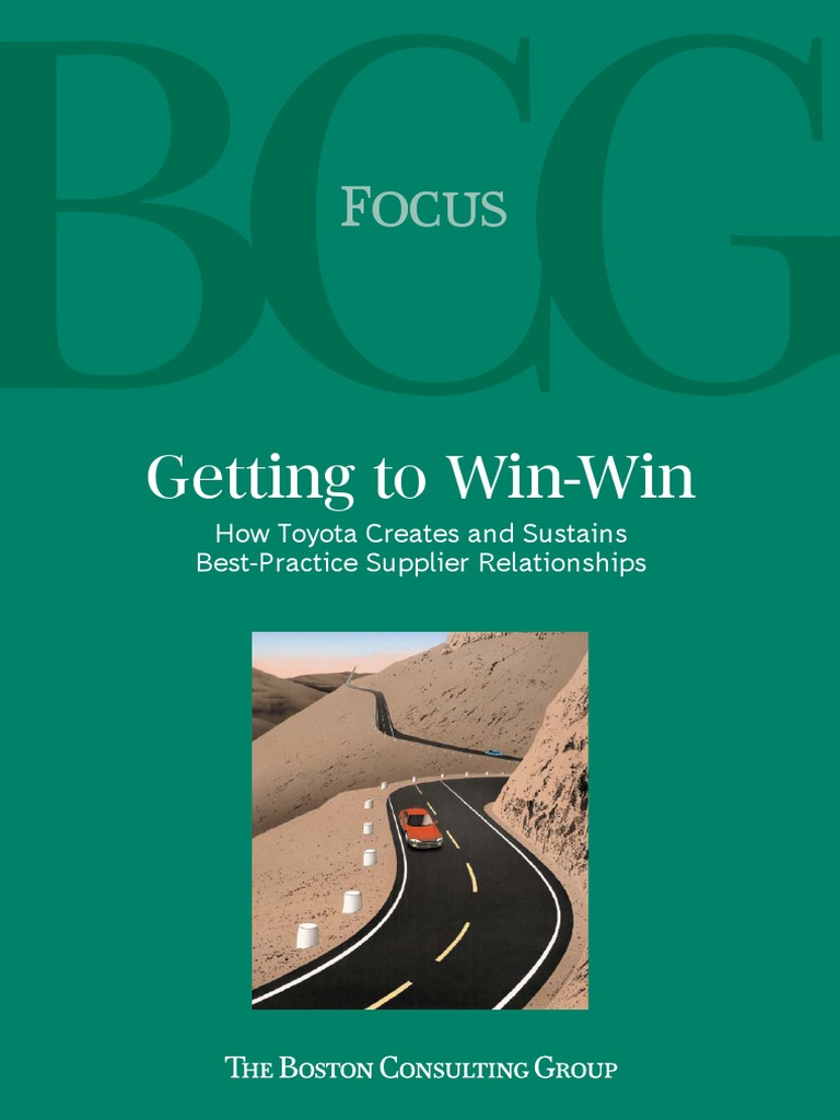 BCG Toyota Supplier Relationships PDF | PDF | Supply Chain | Toyota