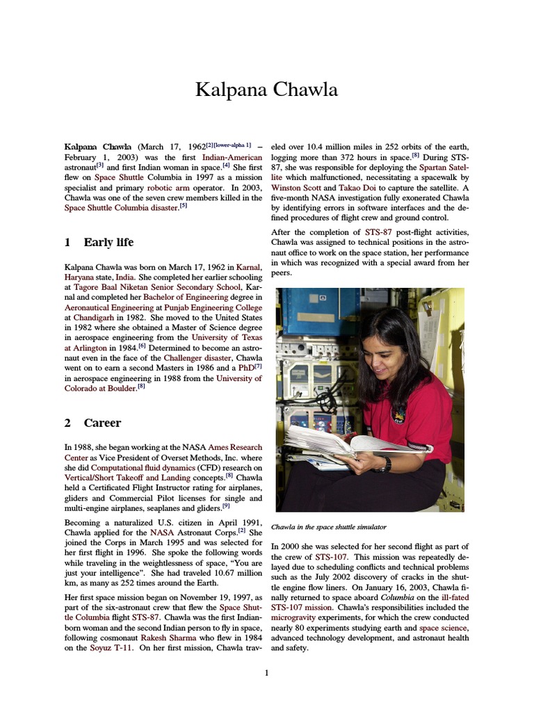 Kalpana Chawla Family History