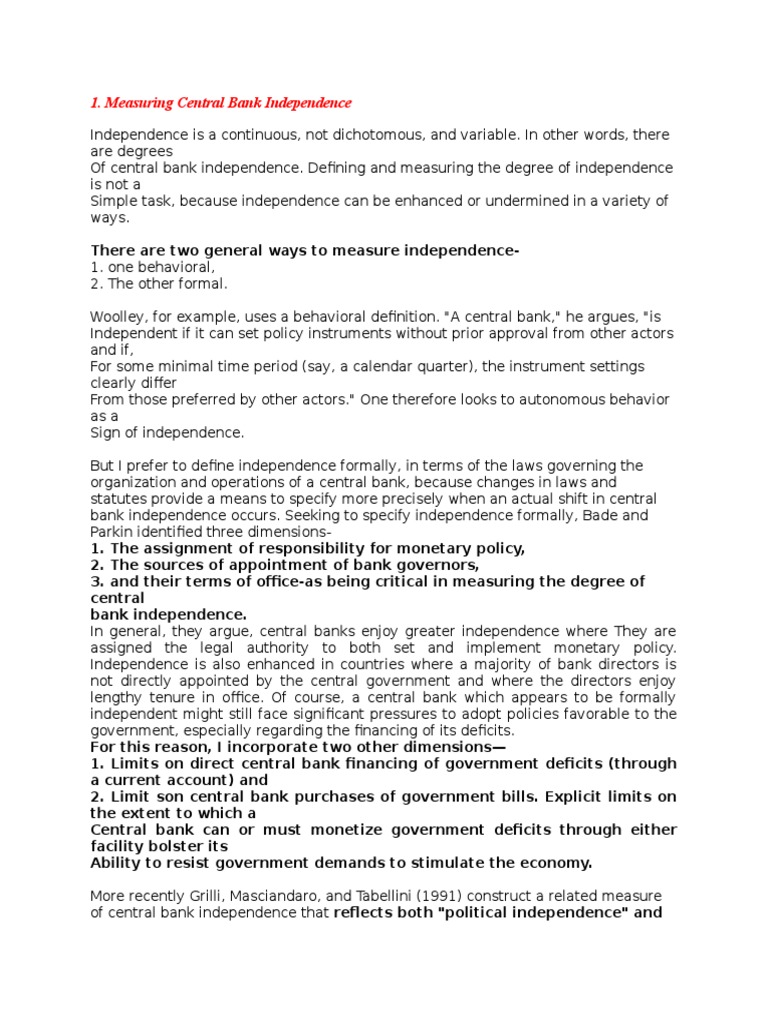 Central Banking Note Pdf Quantity Theory Of Money Money Supply