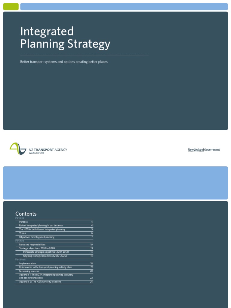 Integrated Planning Strategy | PDF | Highway | Transport