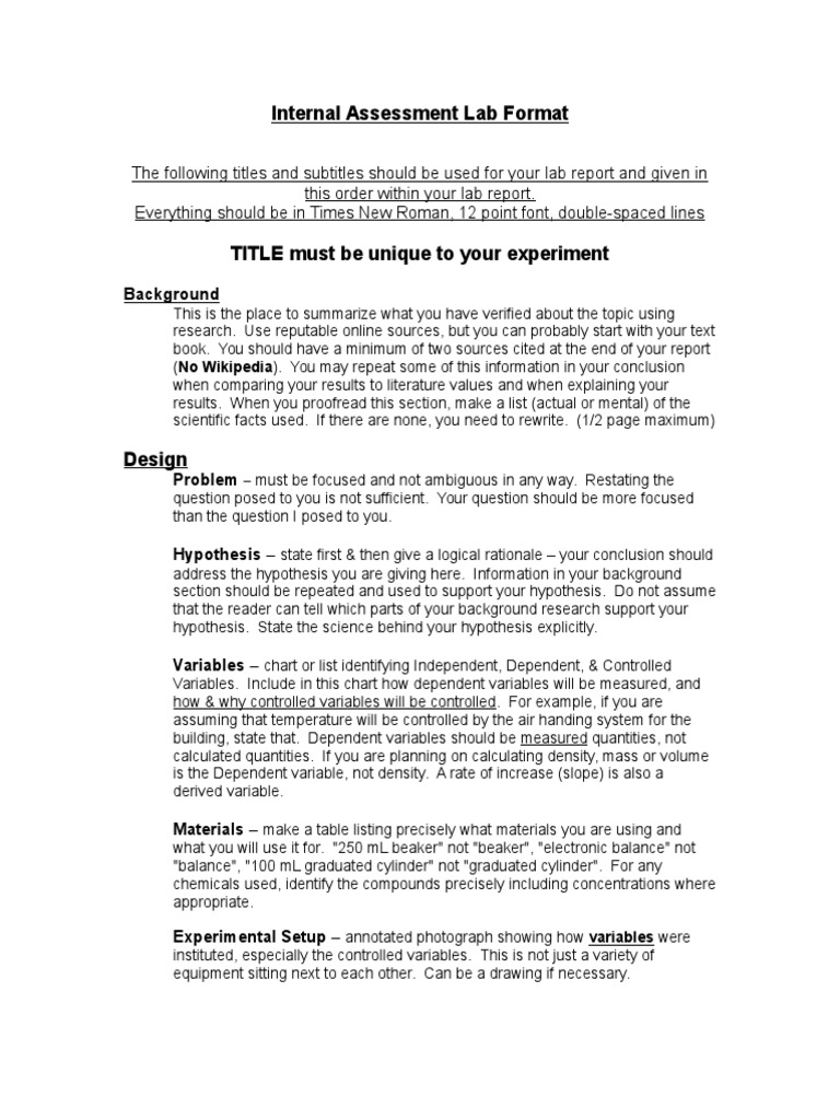 Outline Biology IA | Download Free PDF | Observational Error | Experiment
