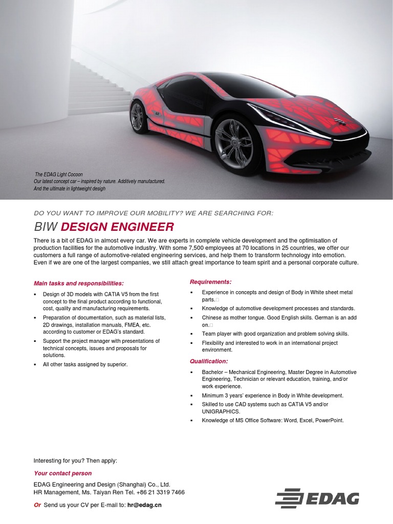 BIW Design Engineer | PDF