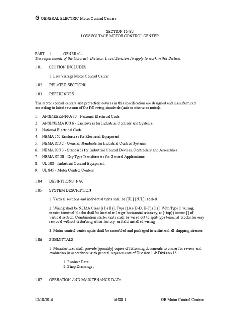 The Requirements of The Contract, Division 1, and Division 16 Apply To ...