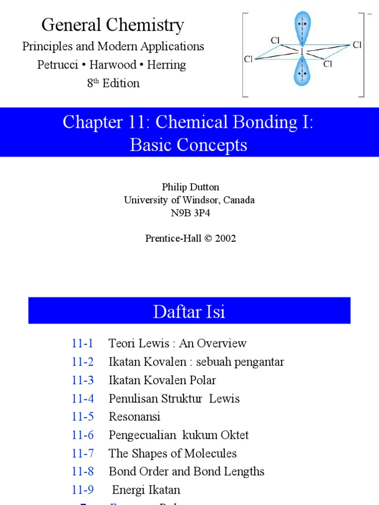 General Chemistry: Chapter 11: Chemical Bonding I: Basic Concepts | PDF ...