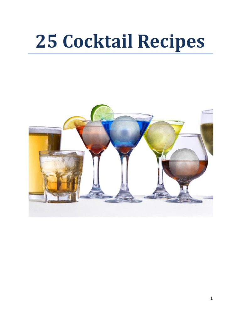 Cocktail Recipes | PDF | Cocktails | Martini (Cocktail)