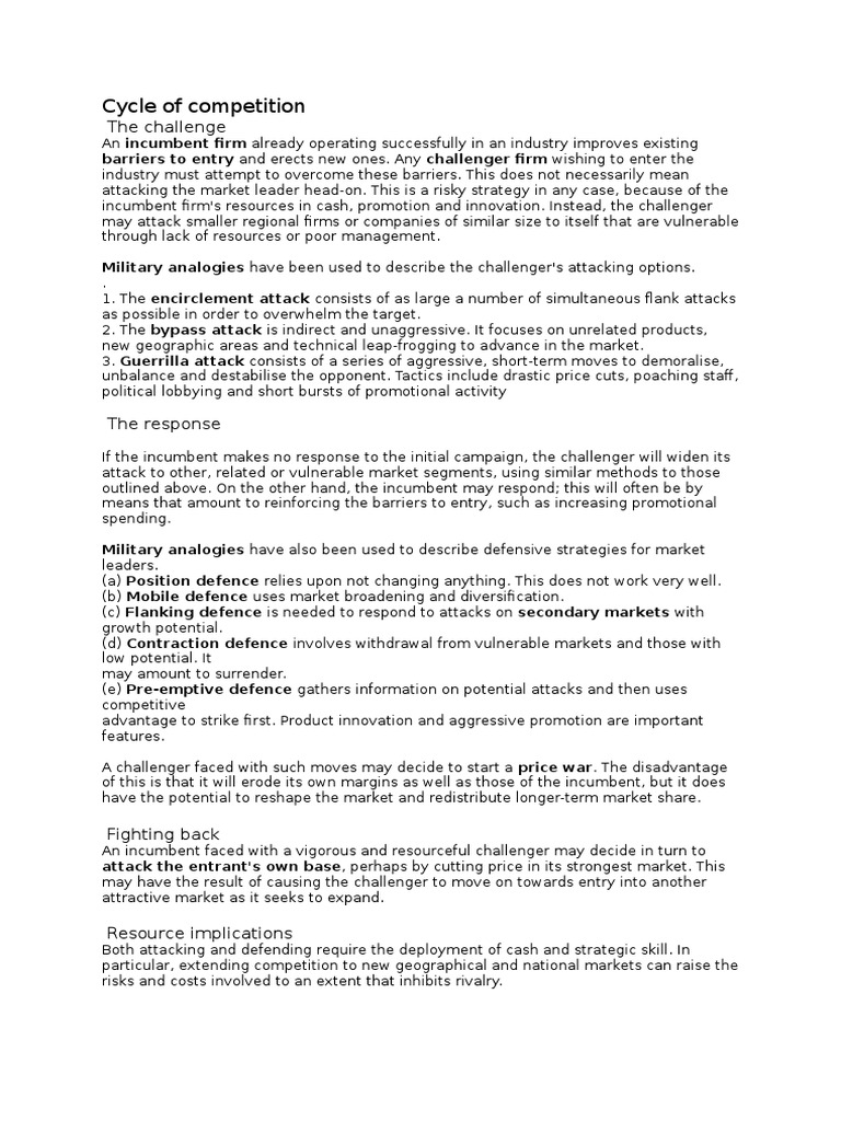 Cycle of Competition | PDF | Corporate Governance | Board Of Directors