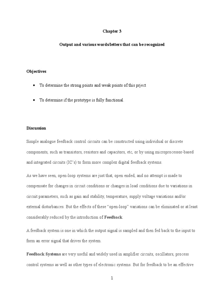 Output and Various Words/letters That Can Be Recognized | PDF ...