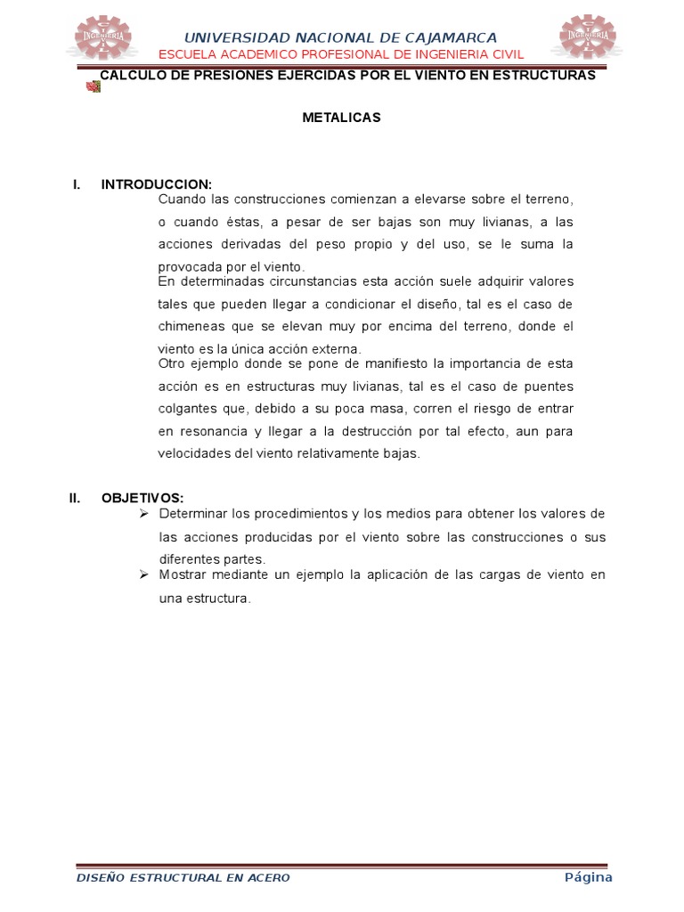 Cargas de Viento Es Estructuras | PDF | Velocidad del viento | Barlovento y sotavento